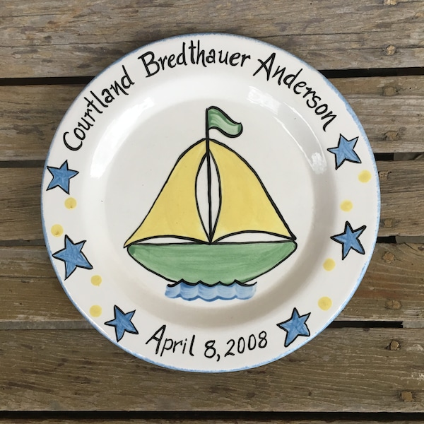 Sailboat Plate - Etsy