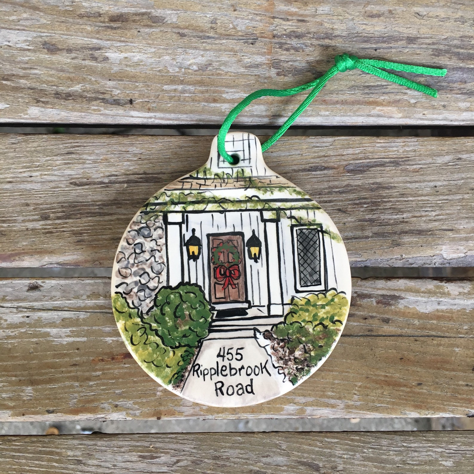 Front Door Ceramic Christmas Ornament - Etsy