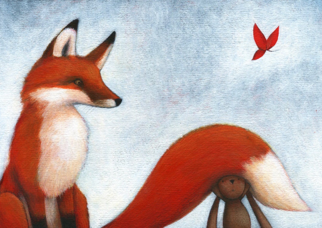 FOX Art PRINT NURSERY Decor Children Room Illustration. Fox - Etsy