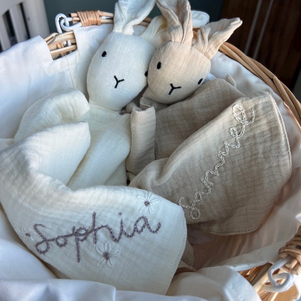 Embroidered Muslin Animal - Etsy