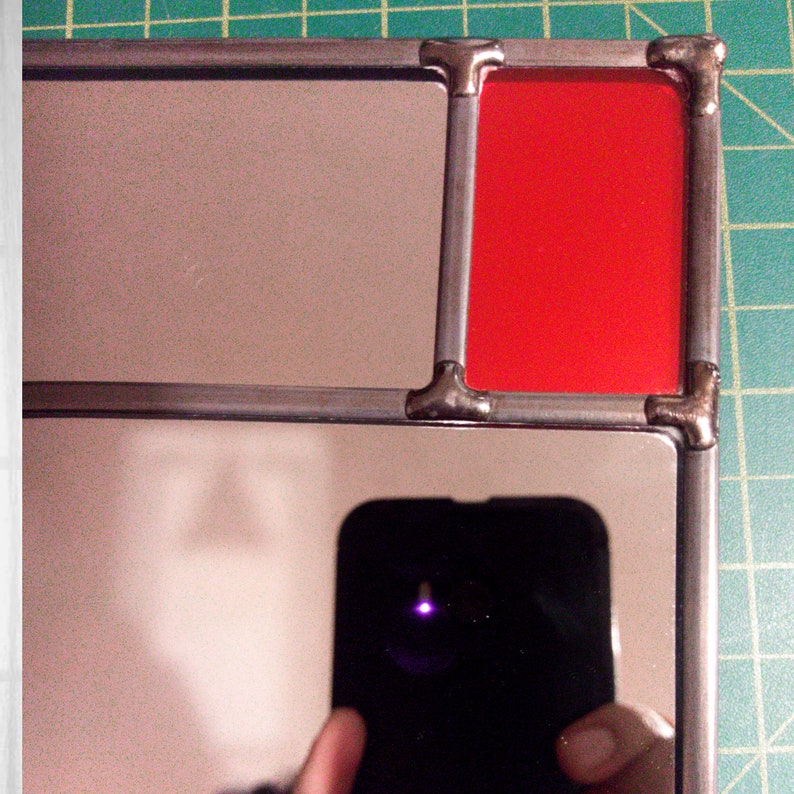 Mackintosh Design Lead Overlay Stained Glass Mirror - Etsy UK