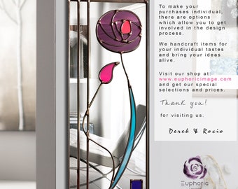 Mackintosh Design Lead Overlay Stained Glass Mirror - Etsy UK