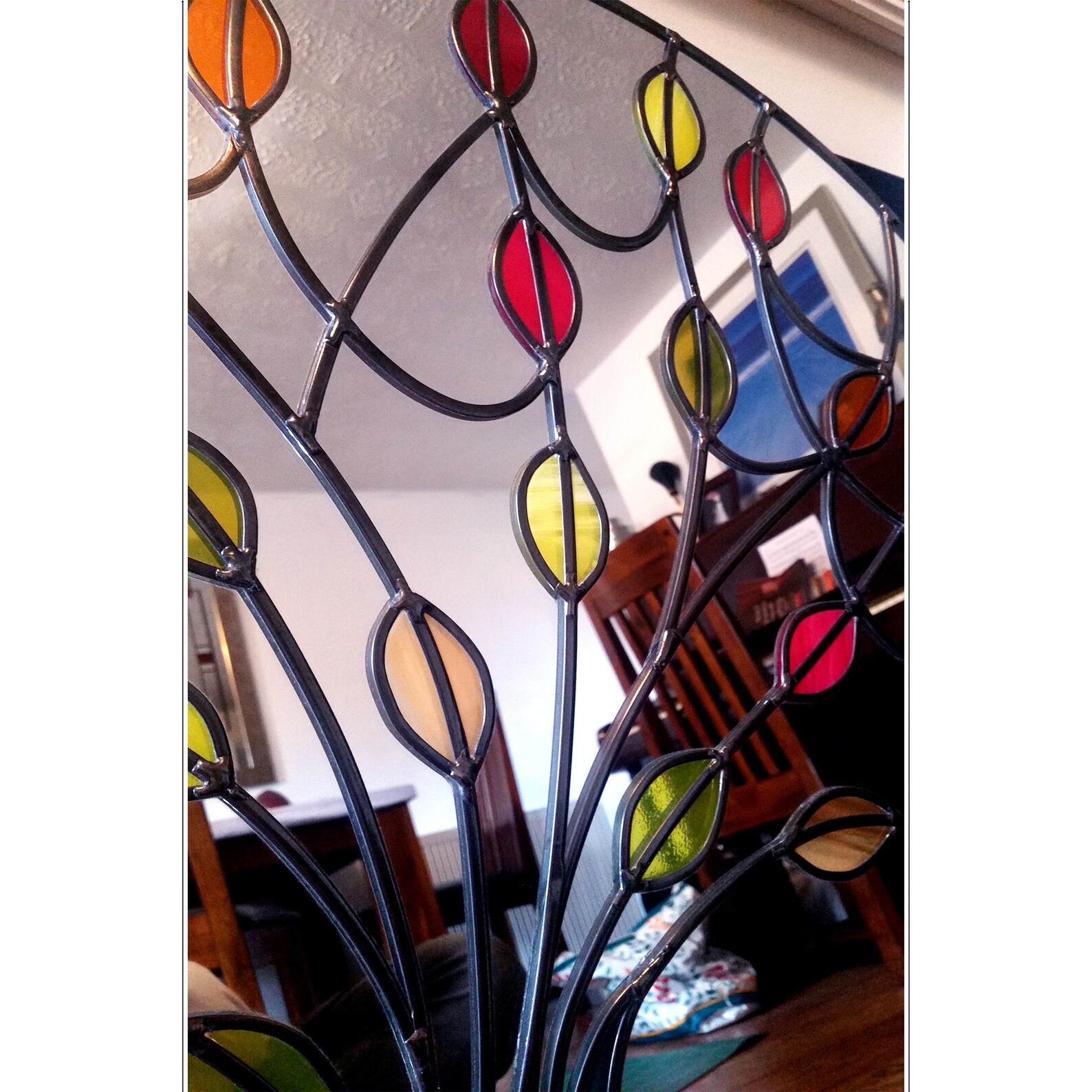 Round Tree of Life Design Stained Glass Mirror. - Etsy UK