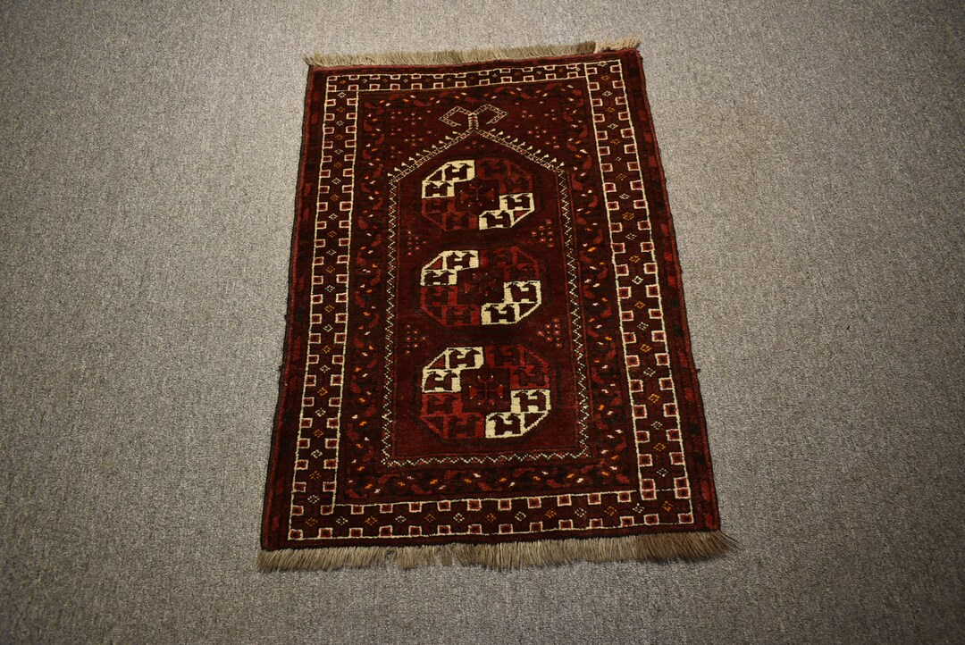 Afghan Tribal Baluchi Prayer Rug Bukhara Design - Etsy