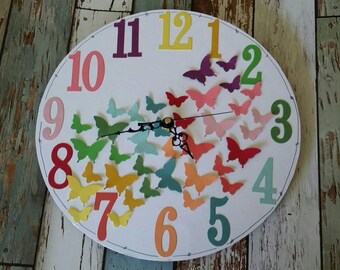 Butterfly clock | Etsy