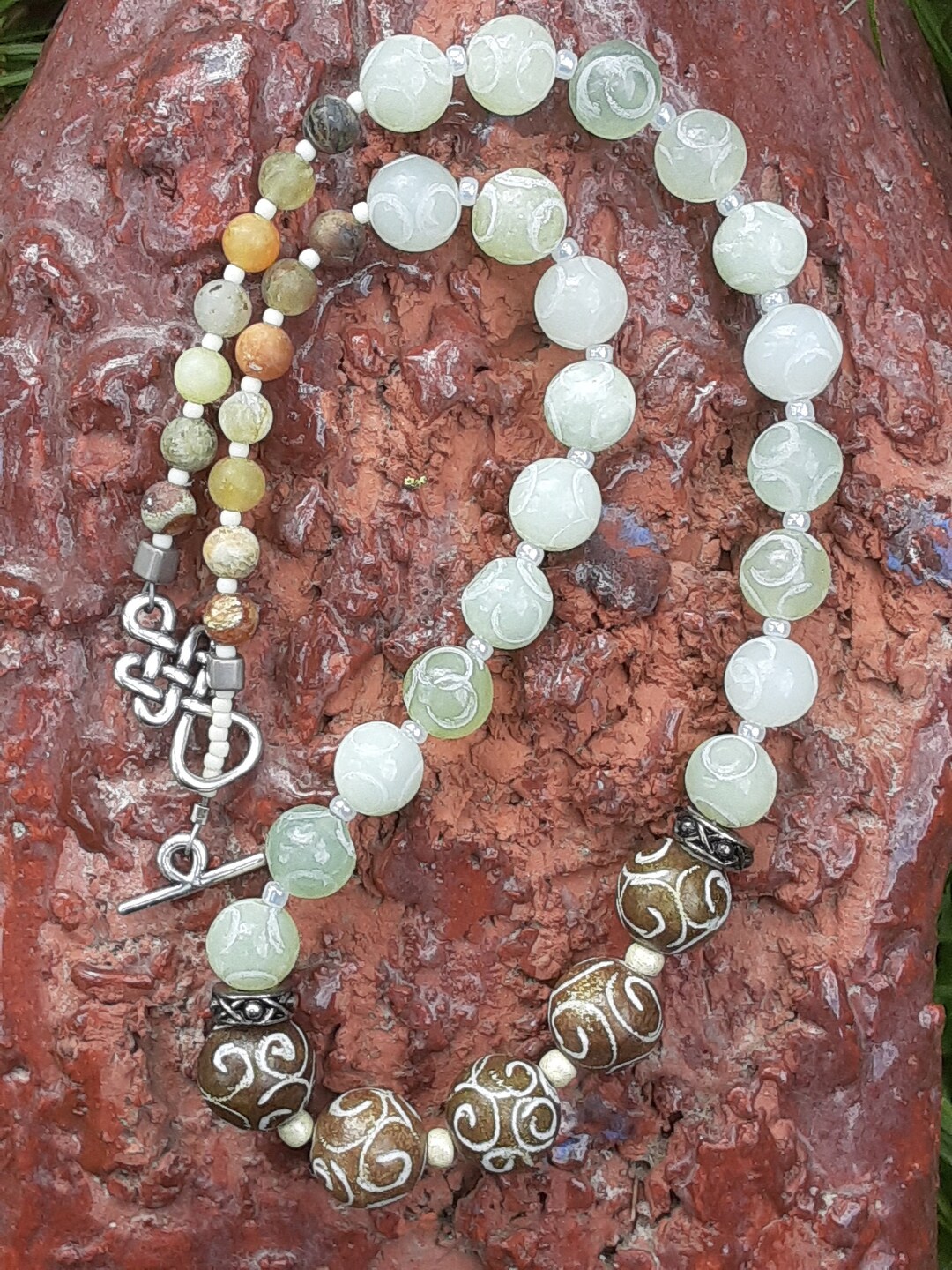 Soochow Jade Choker With Three Types of Soochow Jade (a Type of ...