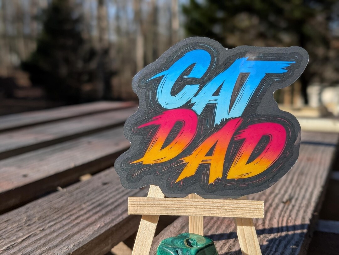 Cat Dad Sticker - Vibrant and Fun Vinyl Decal for Cat Lovers - Etsy