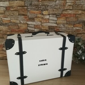 Personalized Vintage Trunk Greek Baptism Baby Boy Baptism Suitcase Blue ...