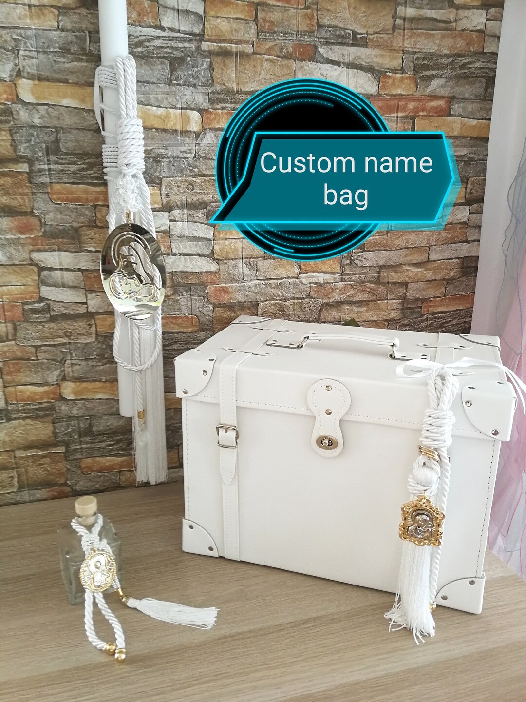 Mary and Jesus Personalised Greek Baptism Set Baby Girl Boy Christening ...