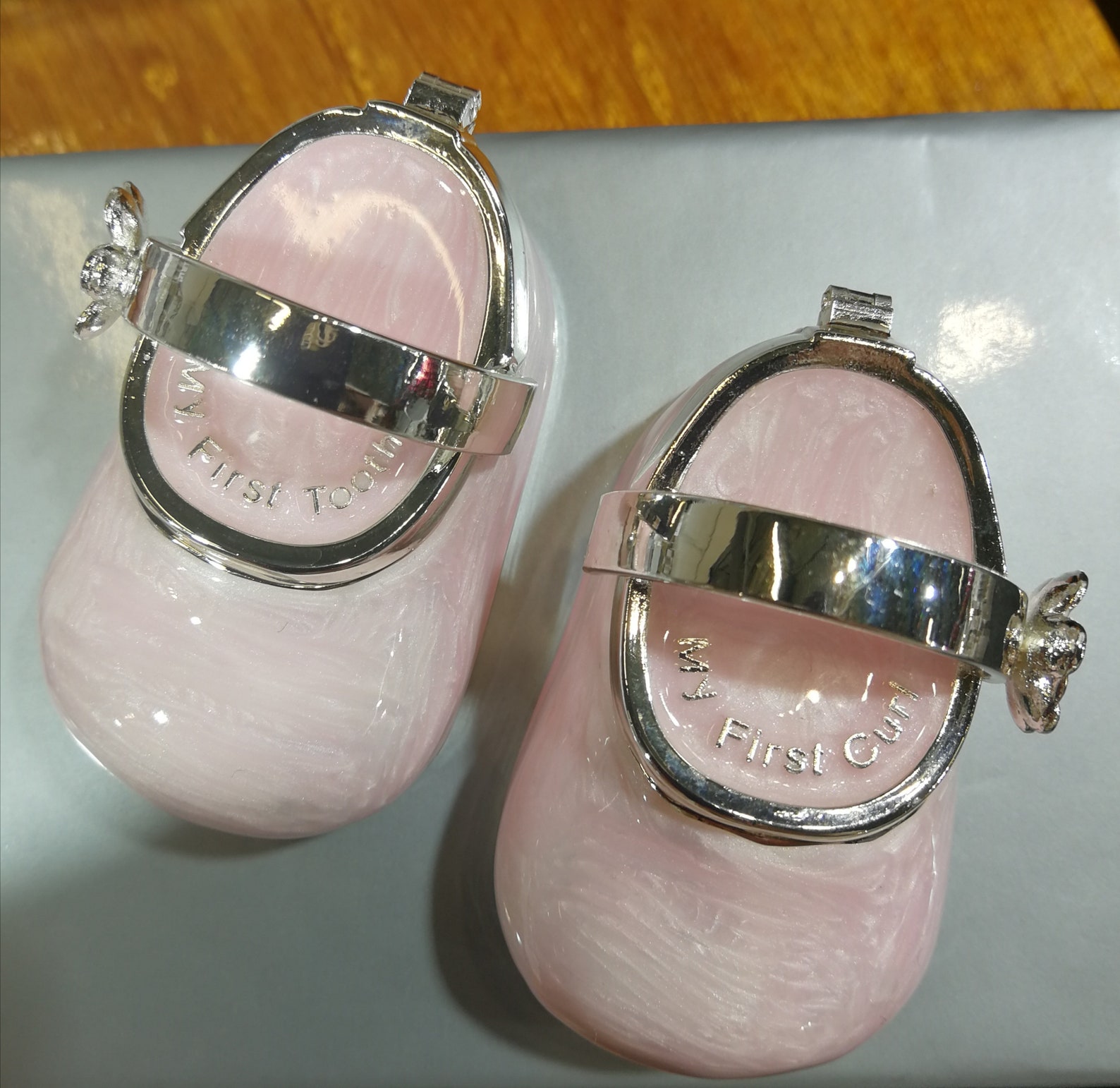 First Tooth and Curl Shoes Boxes Set 1st Birthday Gift New Born Baby ...