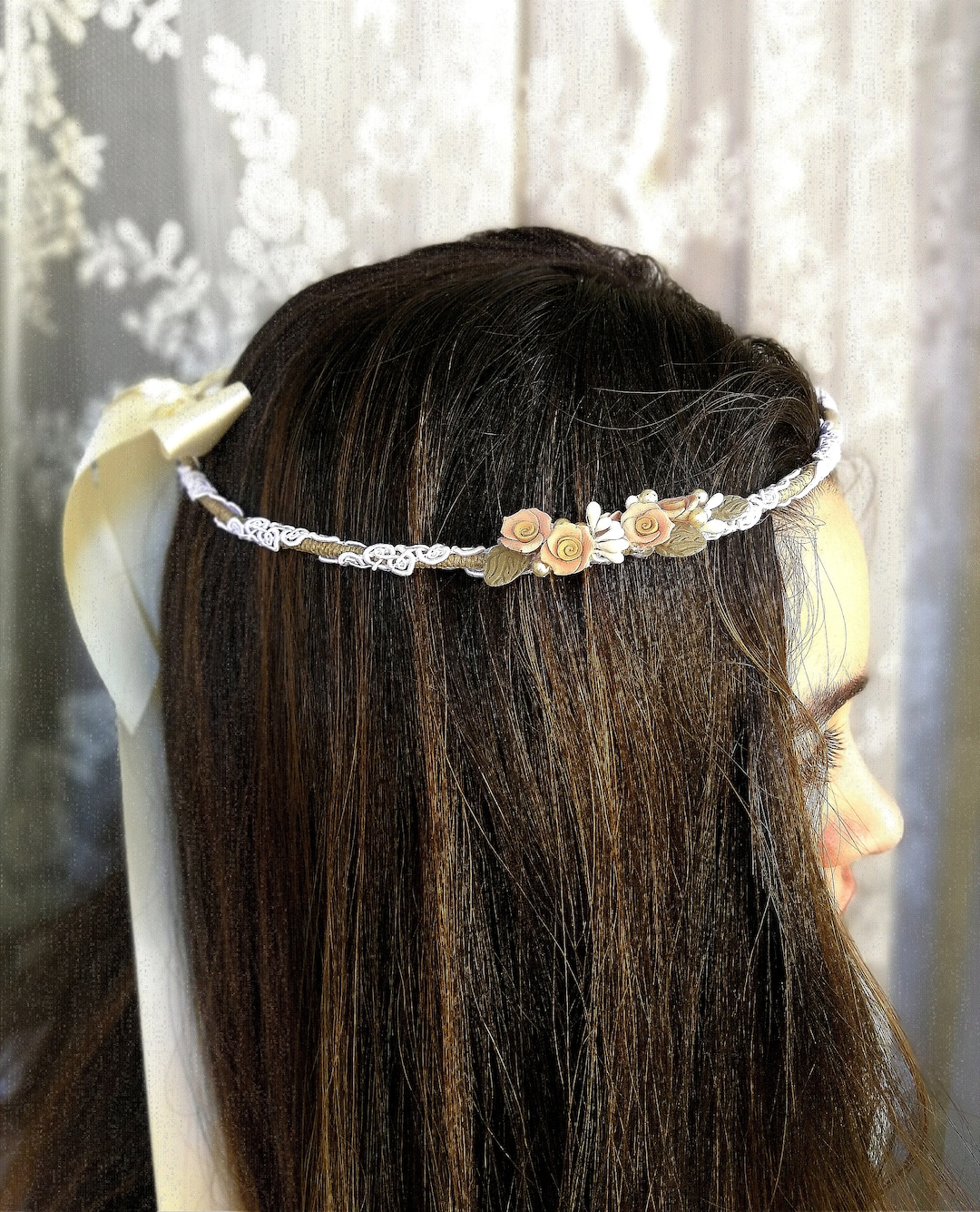 Lace Stefana Wedding Crowns Rustic Greek Stefana Orthodox Wedding ...