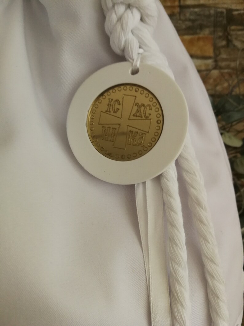 Panagia Personalised Set White Baptism Candle Keepsake Bag Towel Set ...