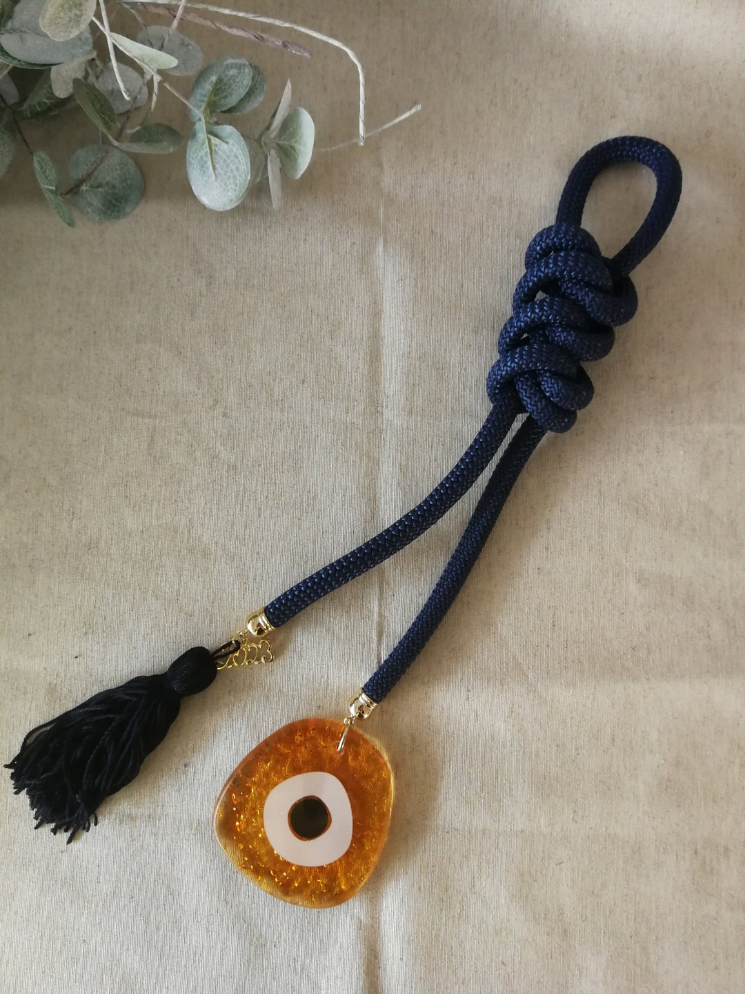 Night and Day Lucky Charm Glass Evil Eye Christmas New Year Greek Gouri ...