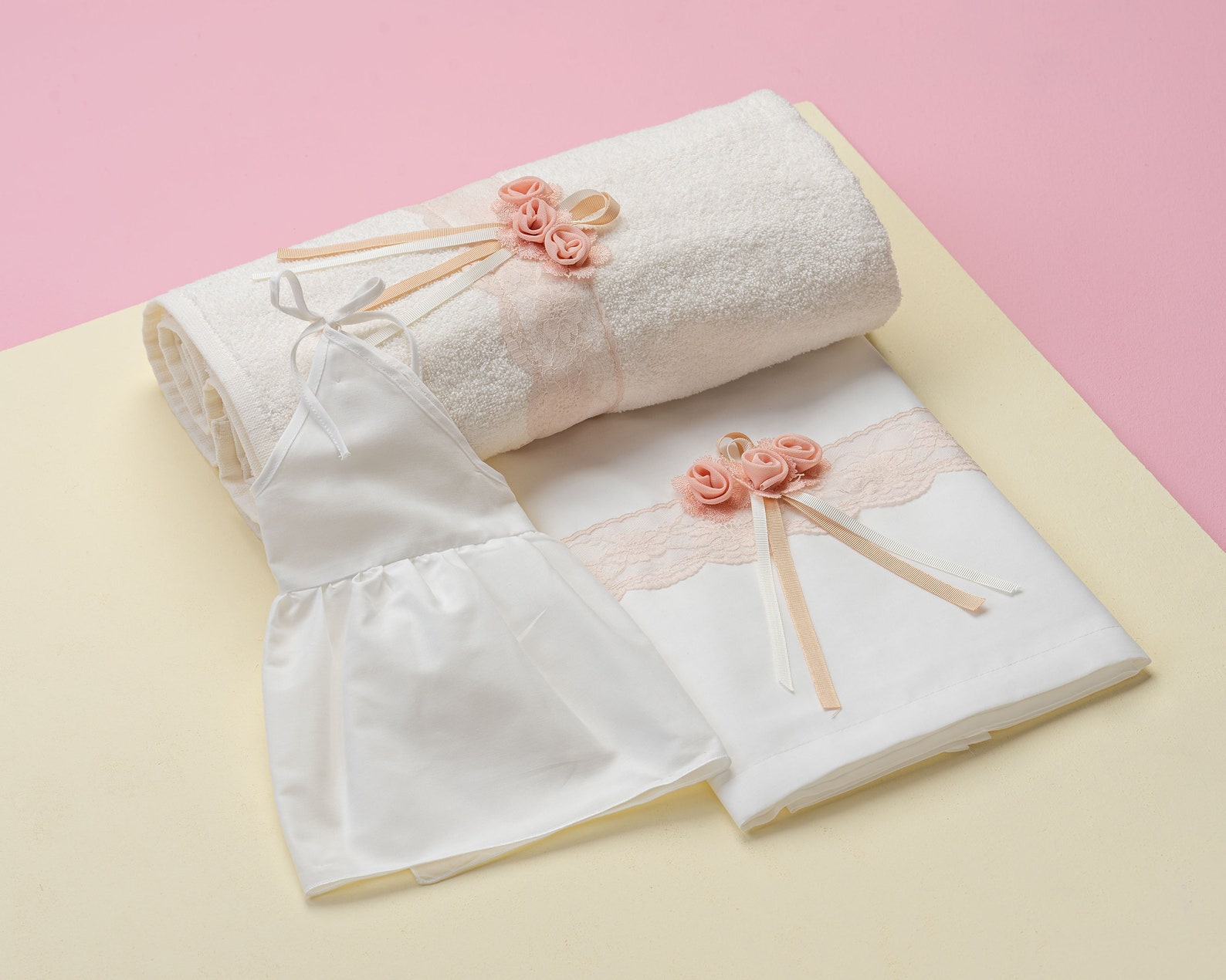 Romantic Lace Ladopana Set Floral Baby Girl Greek Baptism Handmade ...