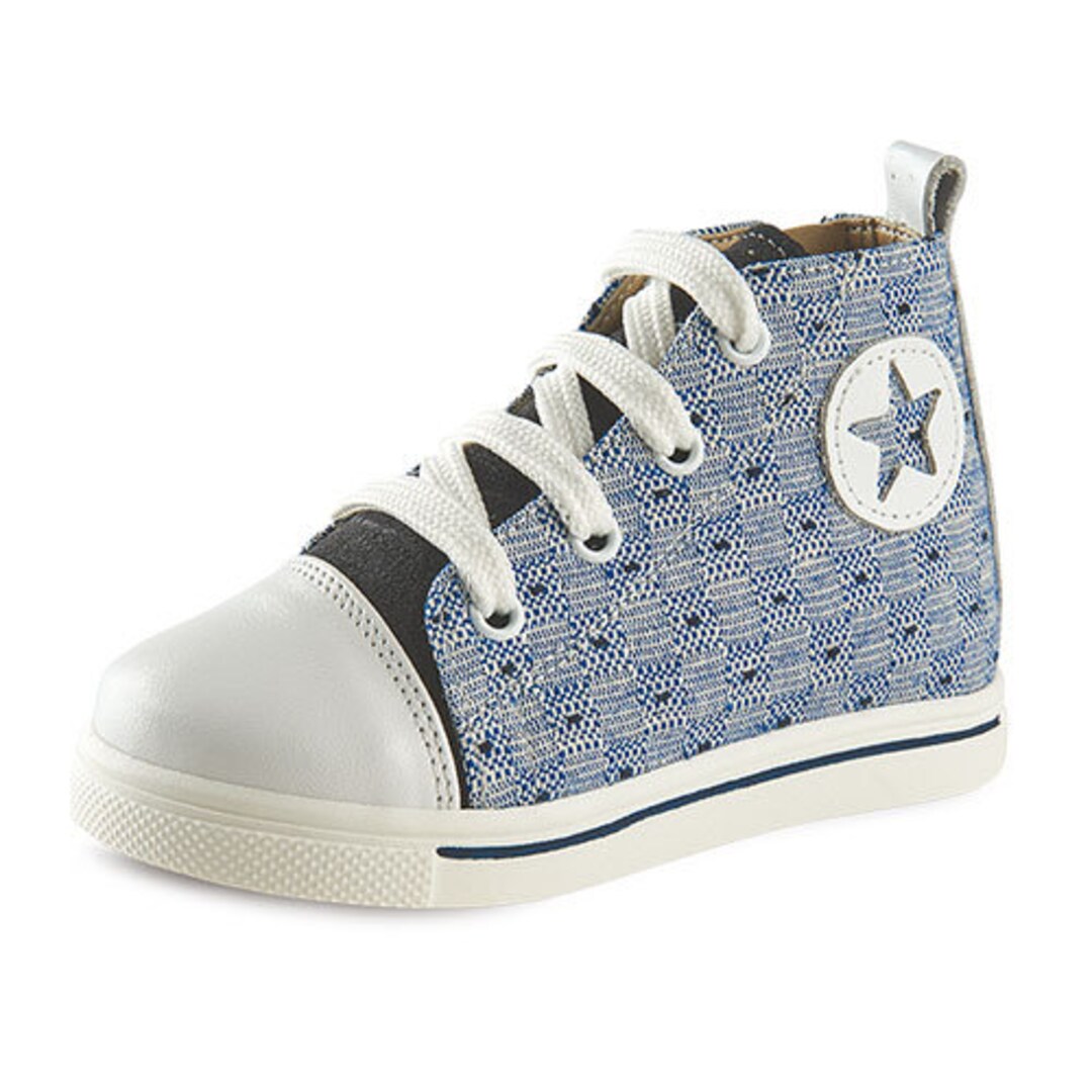 Baby Boy Sneakers First Steps Shoes Blue Baby Wedding Baptism Ceremony ...