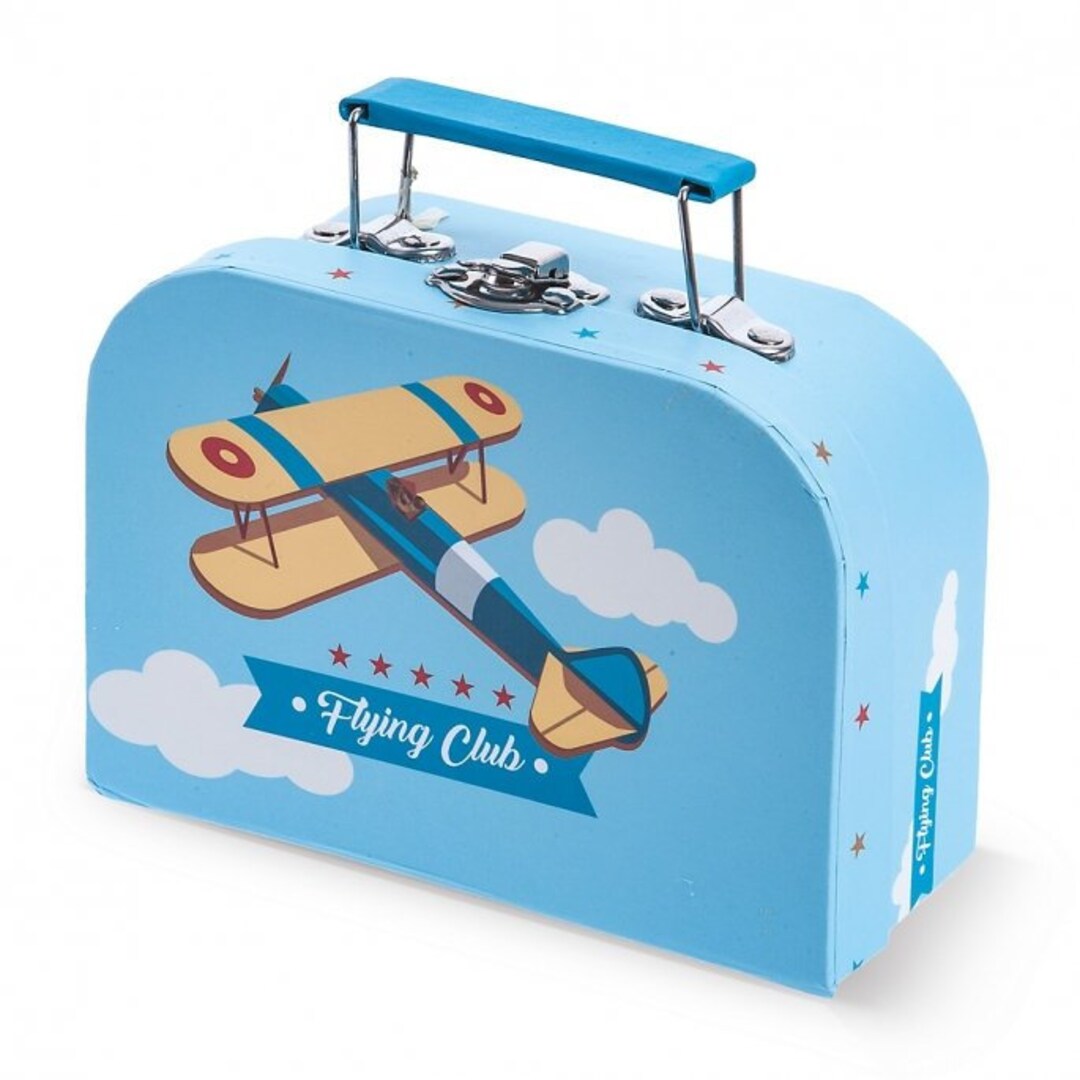 Airplane Favors Suitcase Box Baby Boy Baptism Guests Giveaway Ideas ...