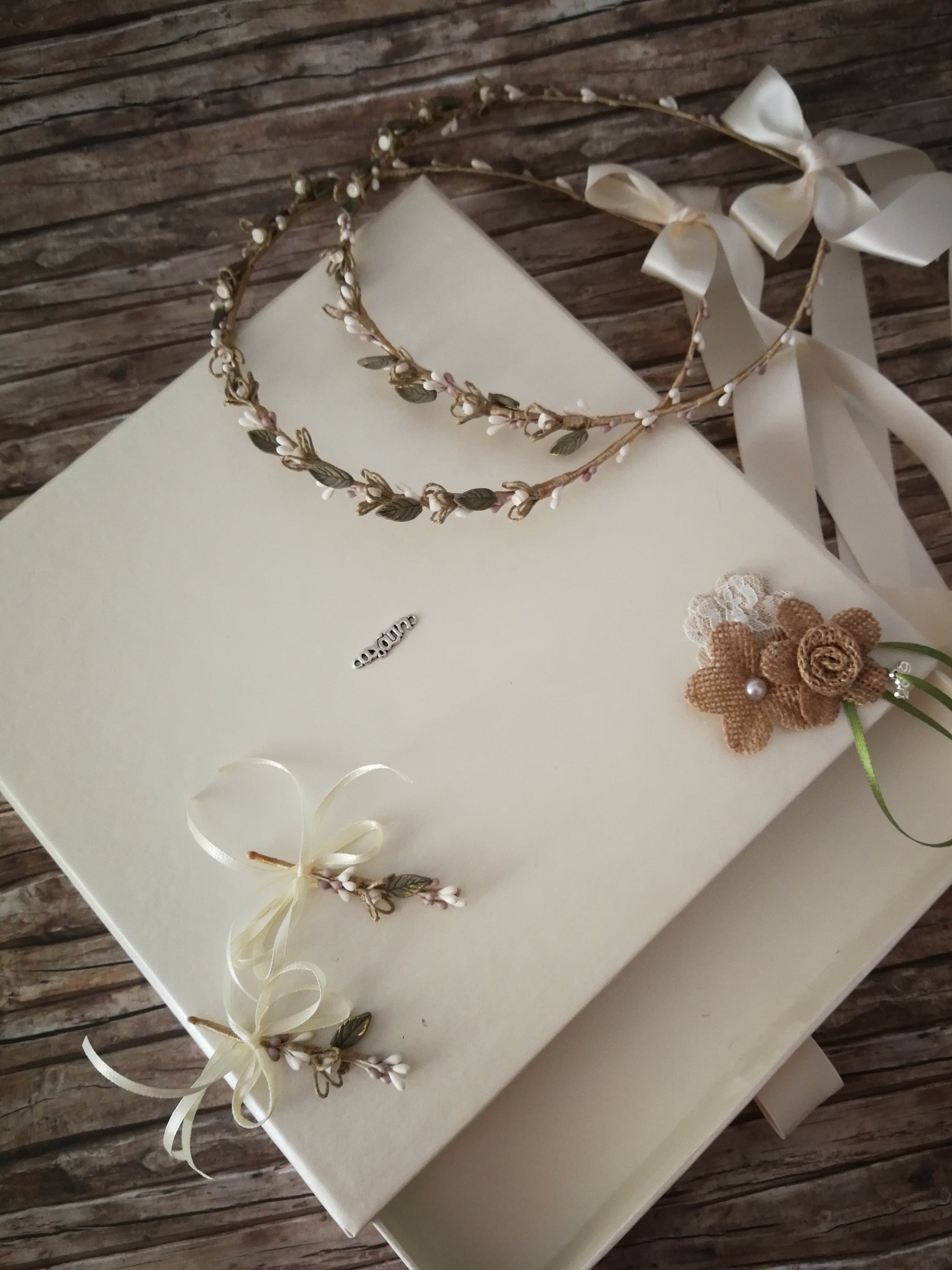 Rustic Stefana Wedding Crowns Greek Stefana Orthodox Wedding Crown ...