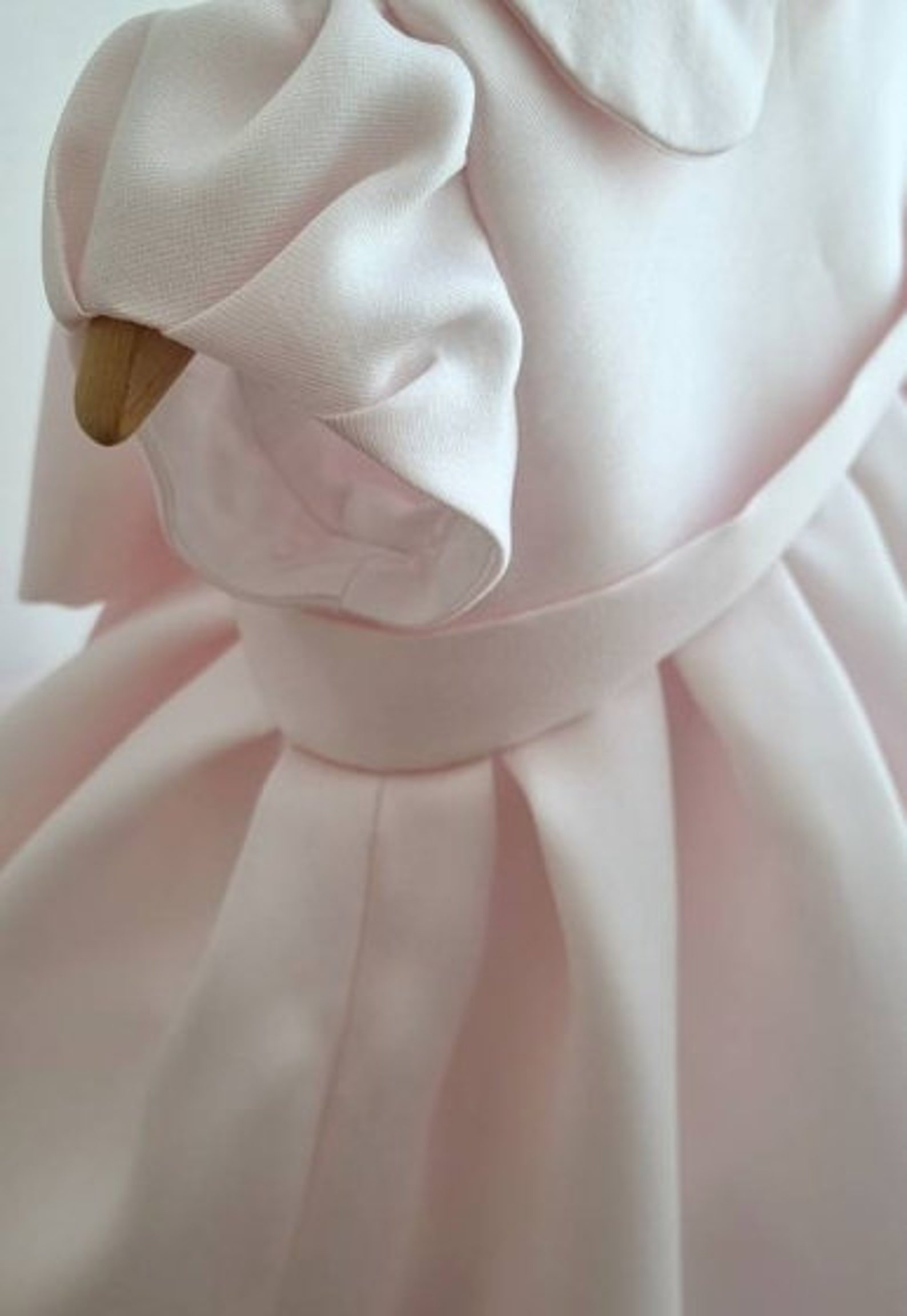 Pink Mikado Style Dress Couture Outfit Baby Girl Greek Christening ...
