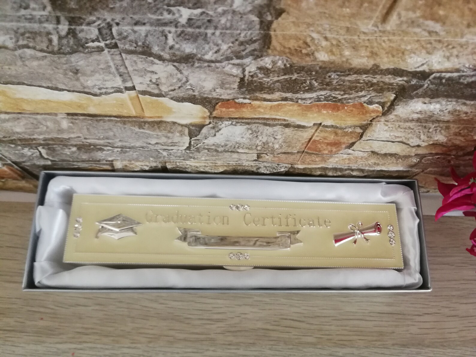 Graduation Certificate Box With Crystals Enamelled Metal Box - Etsy