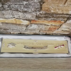 Graduation Certificate Box With Crystals Enamelled Metal Box Unique ...