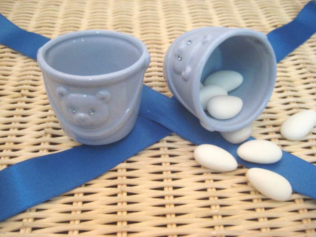 Porcelain Teddy Bear Figure Pot Favors Guests Gift Greek Baptism ...