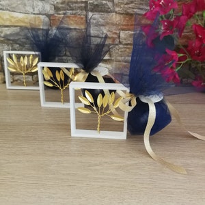 Frame Gold Olive Tree Favors Wedding Ornament Souvenirs Greek ...