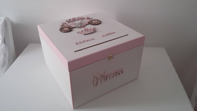 Personalized box baby Princesses keepsake box Money box | Etsy