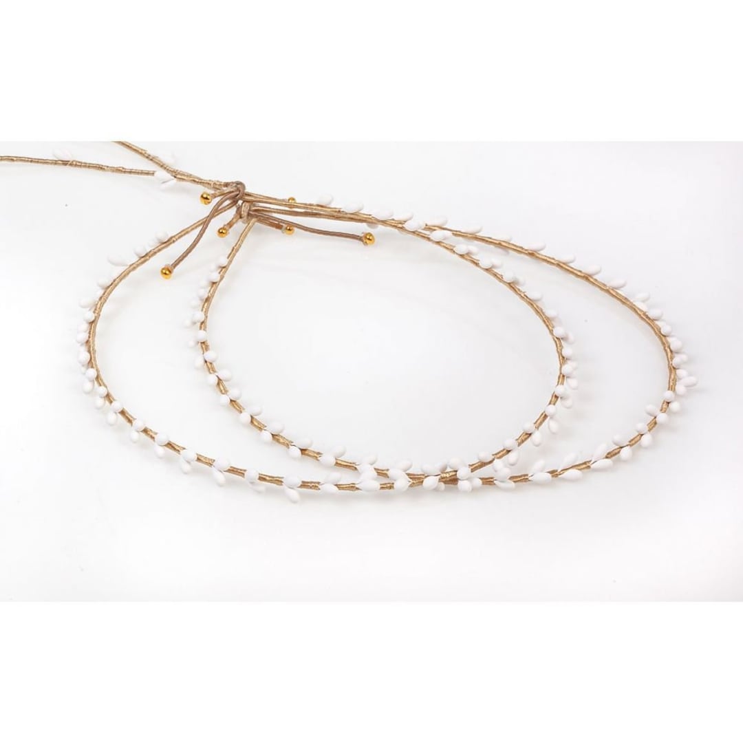 Sporaki Stefana Wedding Crowns Greek Stefana Orthodox Ηandmade Bride ...