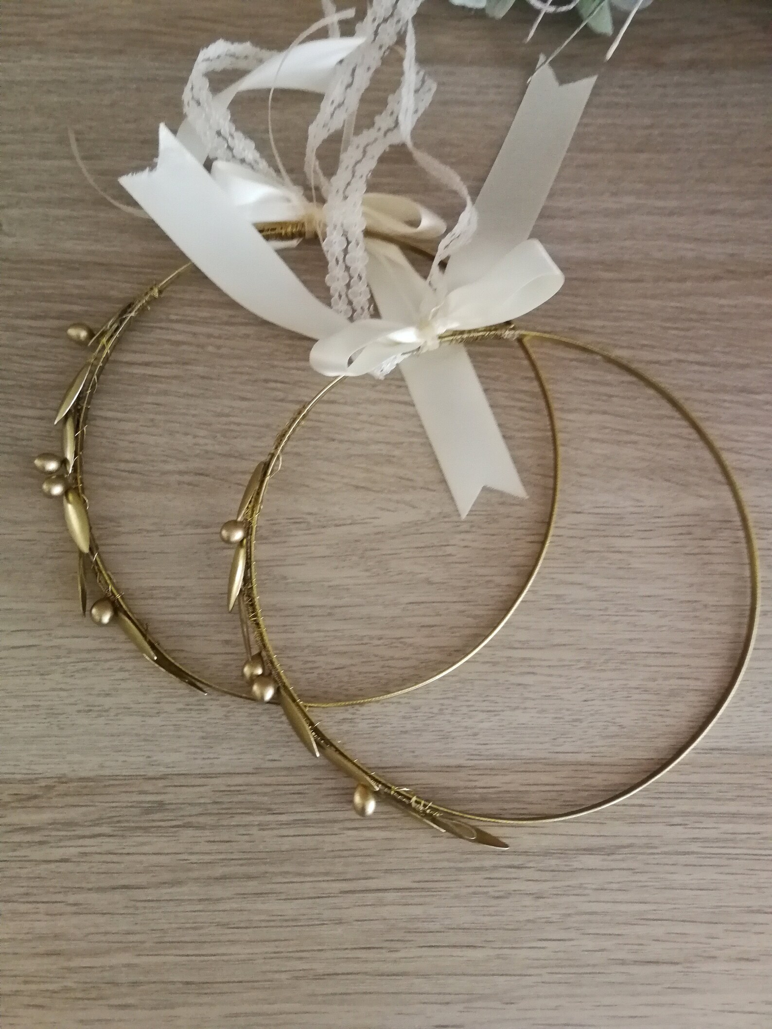 Gold Olive Wedding Crowns Greek Stefana Orthodox Couple Tiara Stephana ...