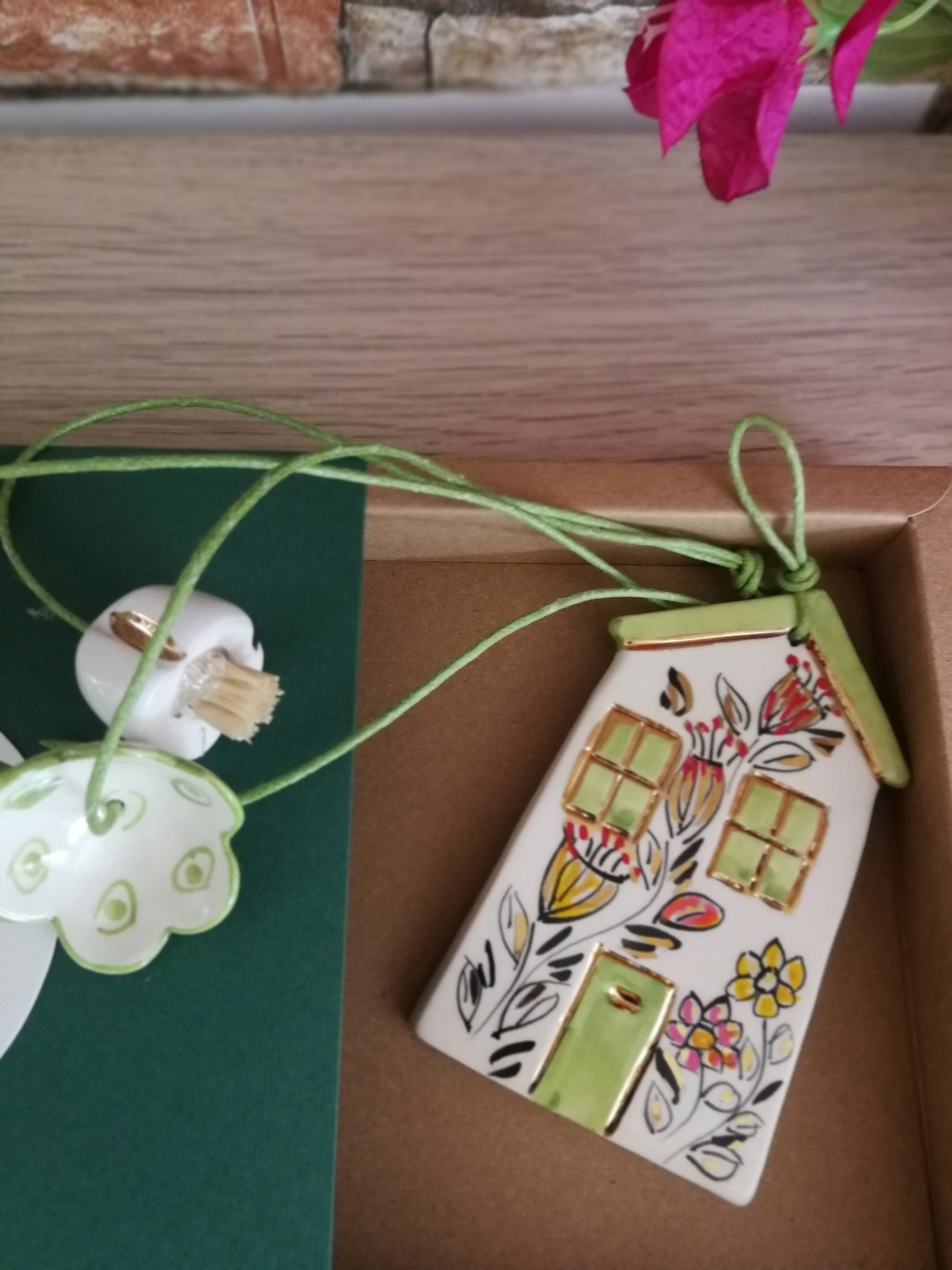 Wild Flowers Greek Pottery Favors House Ornament Baptism Souvenirs ...