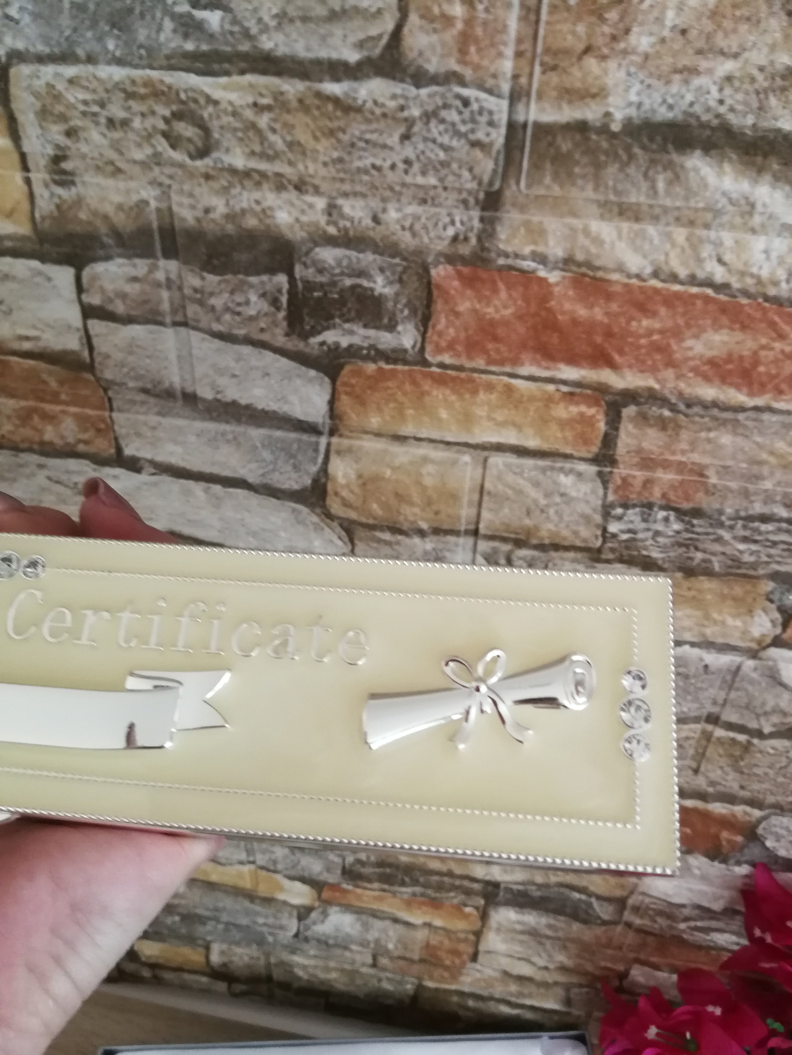 Graduation Certificate Box With Crystals Enamelled Metal Box - Etsy