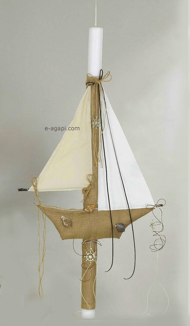 Sail Boat Candle Greek Orthodox Baptismal Candles Marine - Etsy