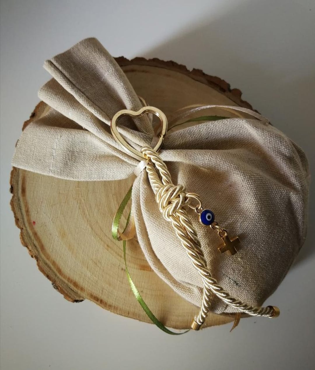 Evil Eye Keychain Favors Martyrika Mati Koufeta Greek Christening Pouch ...