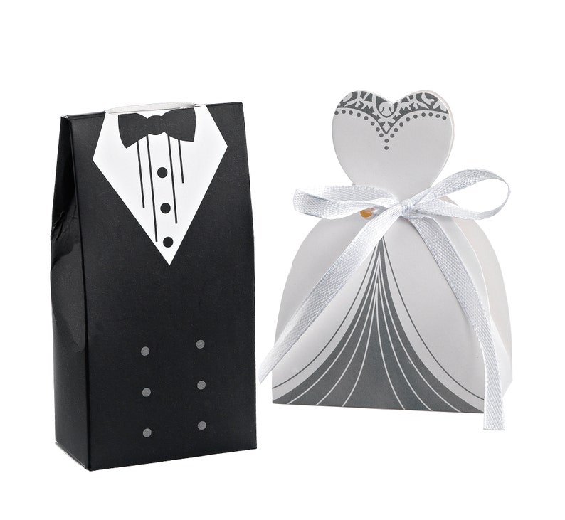 Groom Bride Wedding Favors 20-200 Box Favors Bridal Party - Etsy