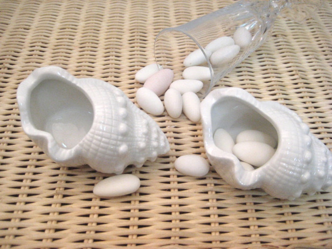 Porcelain Shell Favors Wedding Bomboniere White Wedding Greek Favors ...