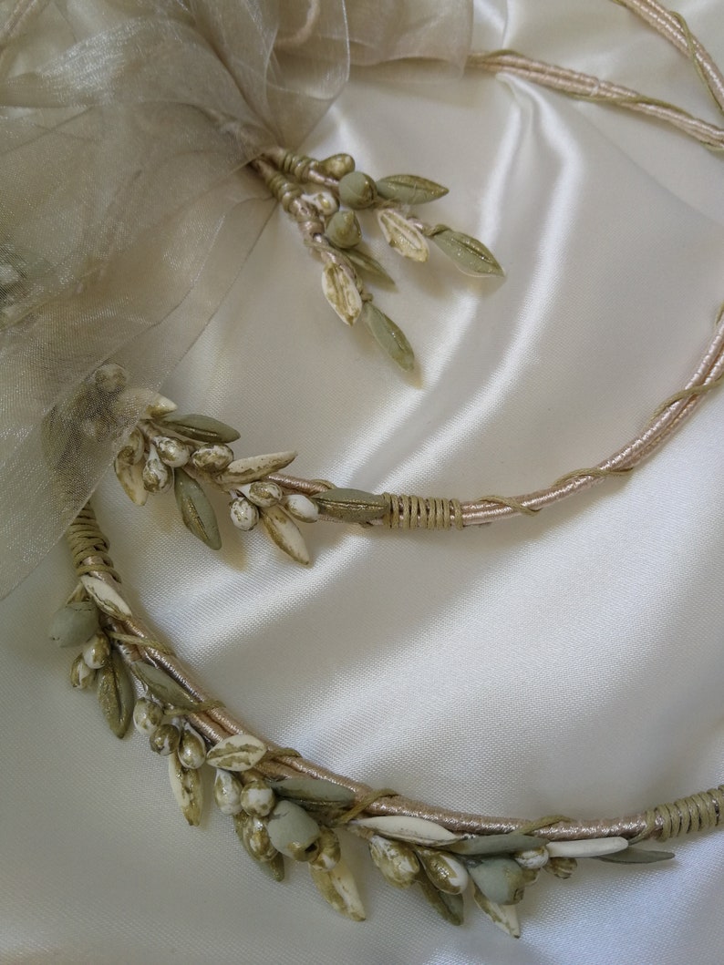 Stefana Olive Wedding Crowns Greek Stefana Orthodox Wedding Stephana ...