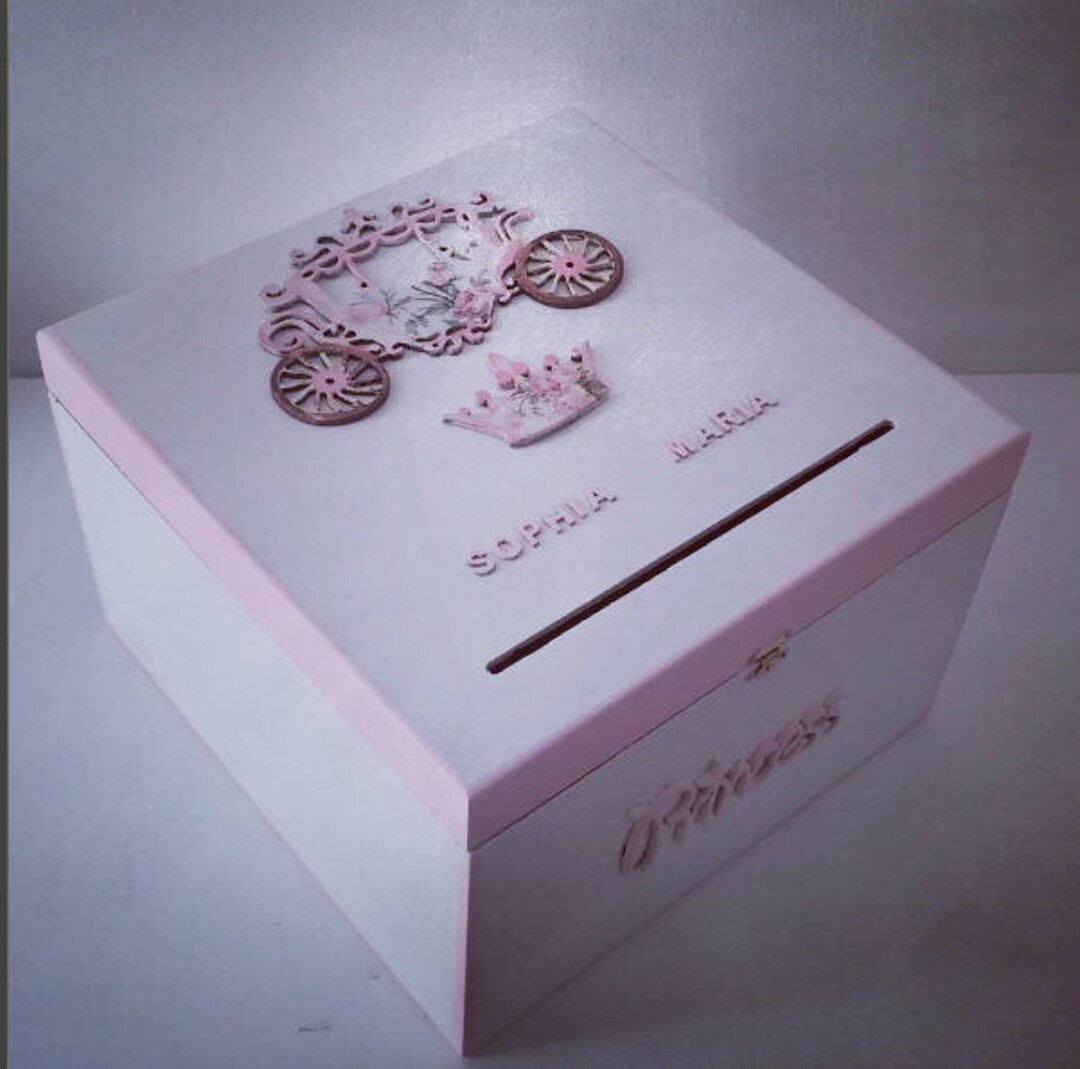 Personalized Box Baby Princesses Keepsake Box Money Box Carriage Name ...