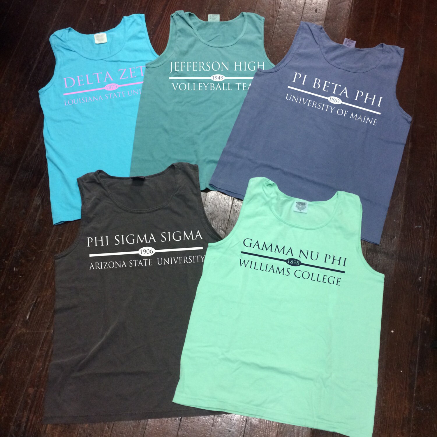Sorority/school/team Comfort Colors Tank Top Preppy Bar Design - Etsy