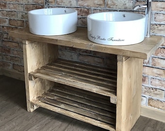 Rustic Bathroom Sink Unit Basin Vanity Wash Stand Rustic - Etsy UK