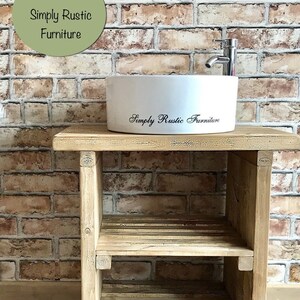 Rustic Bathroom Sink Unit Basin Vanity Wash Stand Rustic Furniture ...