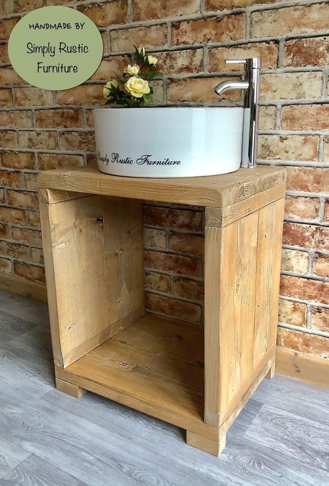 The Weathered Wash Stand Sink Unit Bathroom Basin Vanity Unit Rustic ...