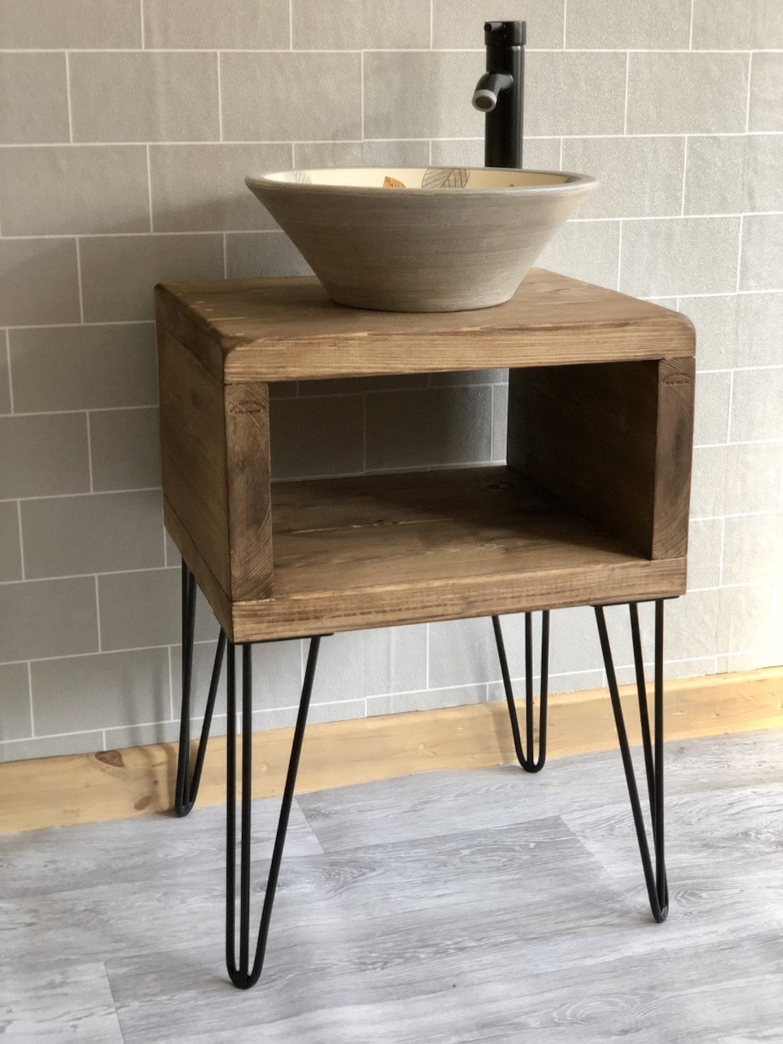 Rustic Washstand Sink Unit Hand Crafted Rustic Bathroom Vanity | Etsy