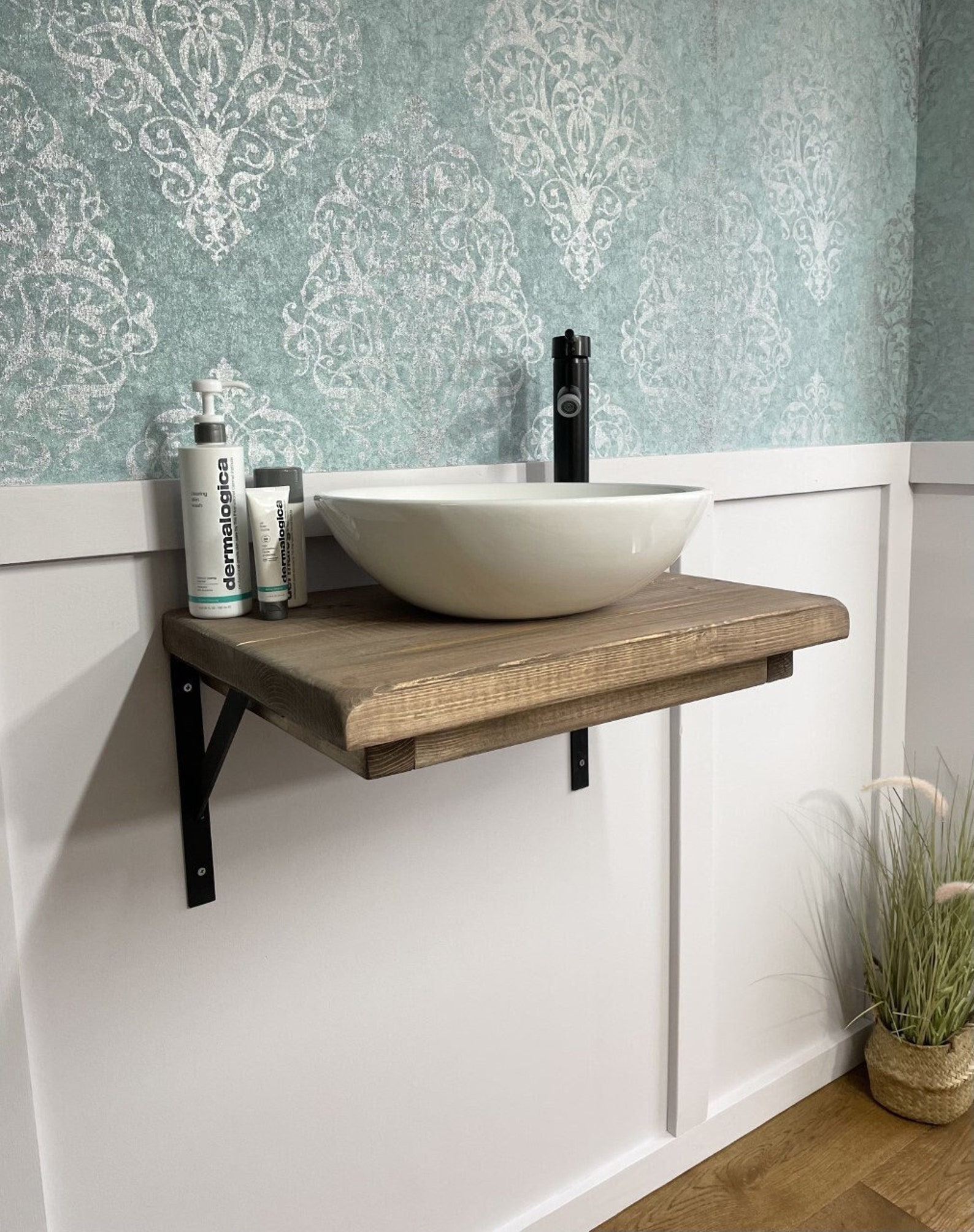 Rustic Wash Stand Shelf Washstand Sink Unit Hand Crafted - Etsy UK