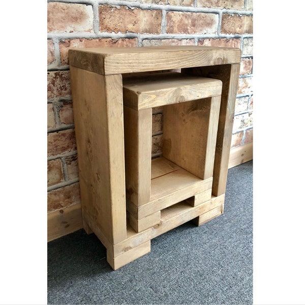 Rustic Side Table - Etsy UK
