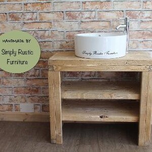 Rustic Washstand Sink Unit Hand Crafted Rustic Bathroom Vanity Unit ...