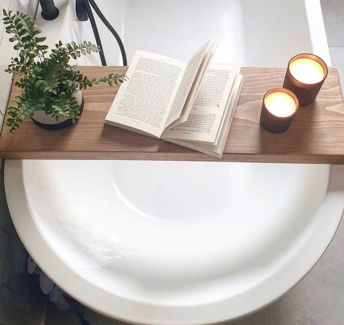 Rustic Bath Caddy Bath Tray Handcrafted Rustic Bathroom Wooden ...