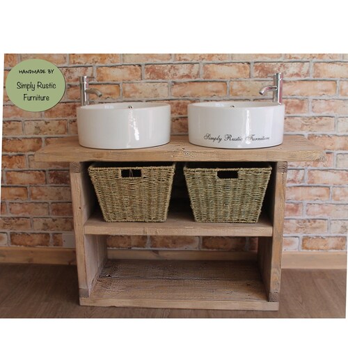 Rustic Washstand Shelf Wash Stand Sink Unit Hand Crafted - Etsy