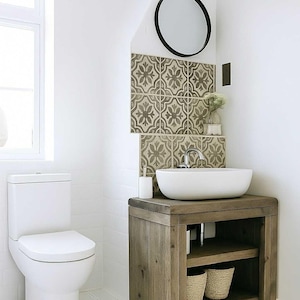 Rustic Washstand Sink Unit Hand Crafted Rustic Bathroom Vanity Unit ...