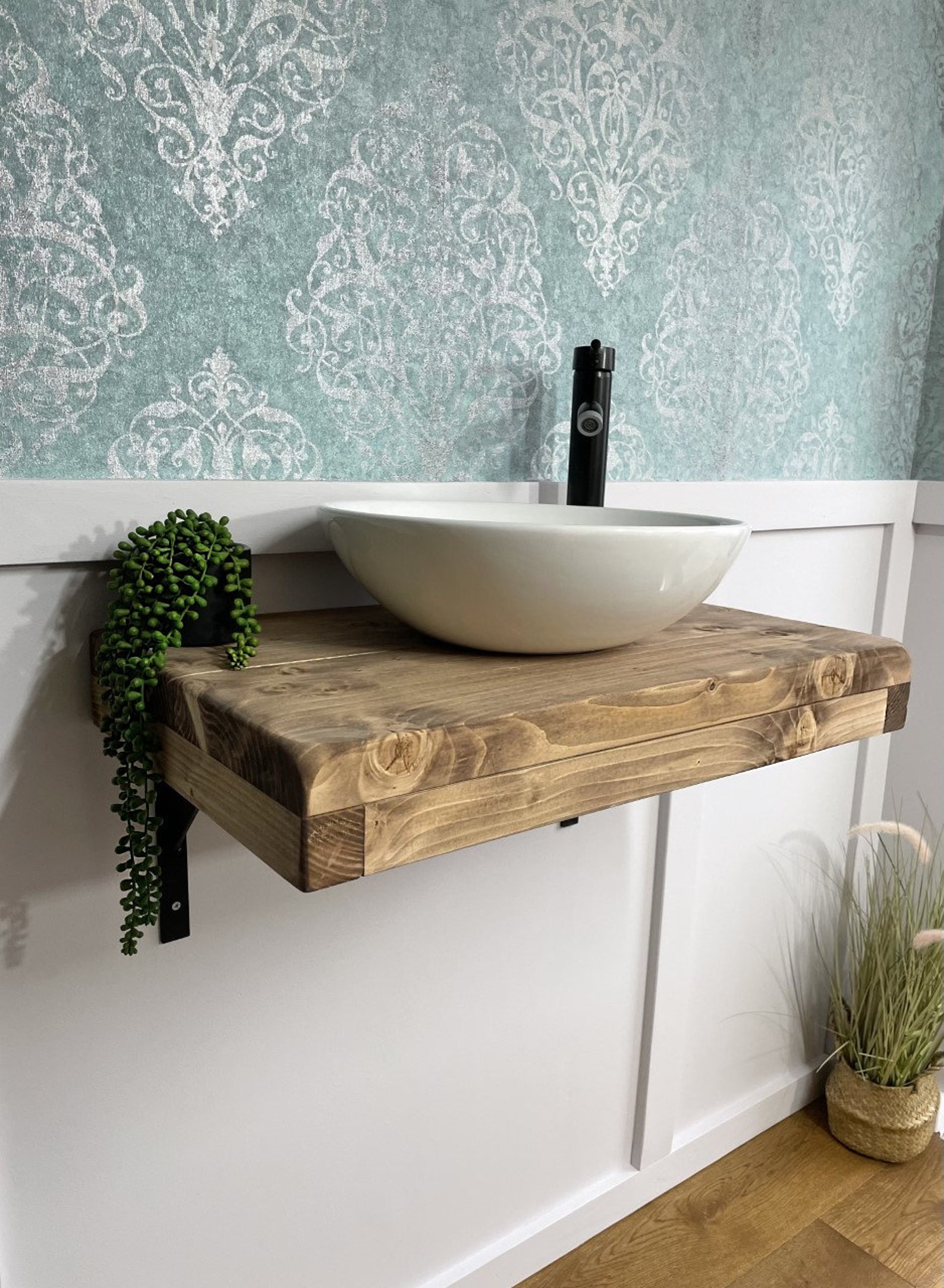 Rustic Wash Stand Shelf Washstand Sink Unit Hand Crafted - Etsy UK