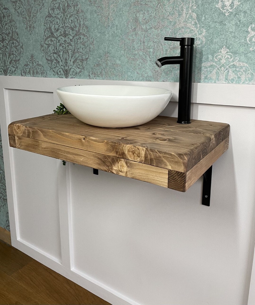 Rustic Wash Stand Shelf Washstand Sink Unit Hand Crafted - Etsy UK